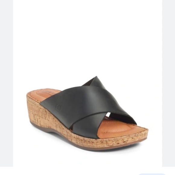 Born | Shoes | Born Lola Leather Wedge Platform Sandals Size 8 | Poshmark